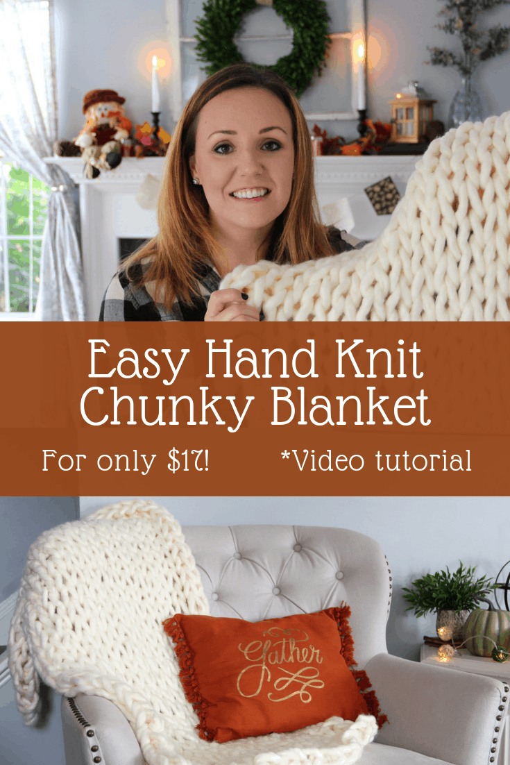DIY Chunky Knit Blanket Tutorial - Raising Nobles