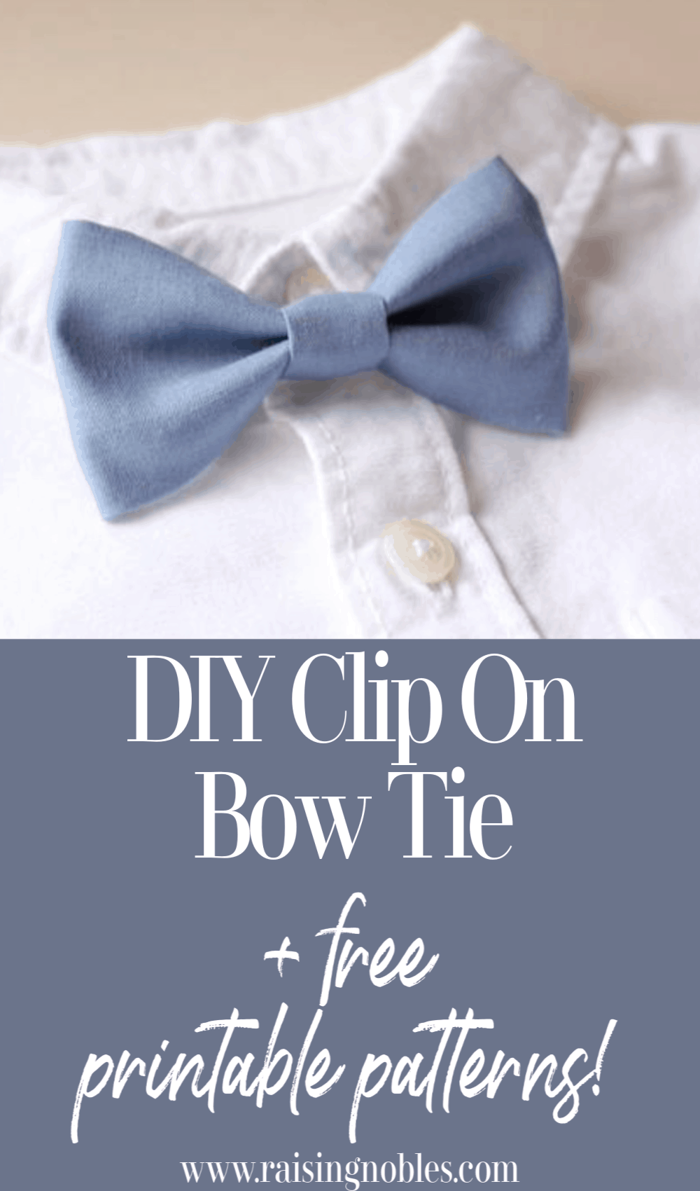 DIY Clip On Bow Tie Tutorial - Raising Nobles