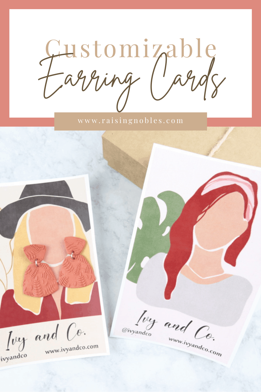 Earring Display Cards - Clay Earring Display Cards - Raising Nobles